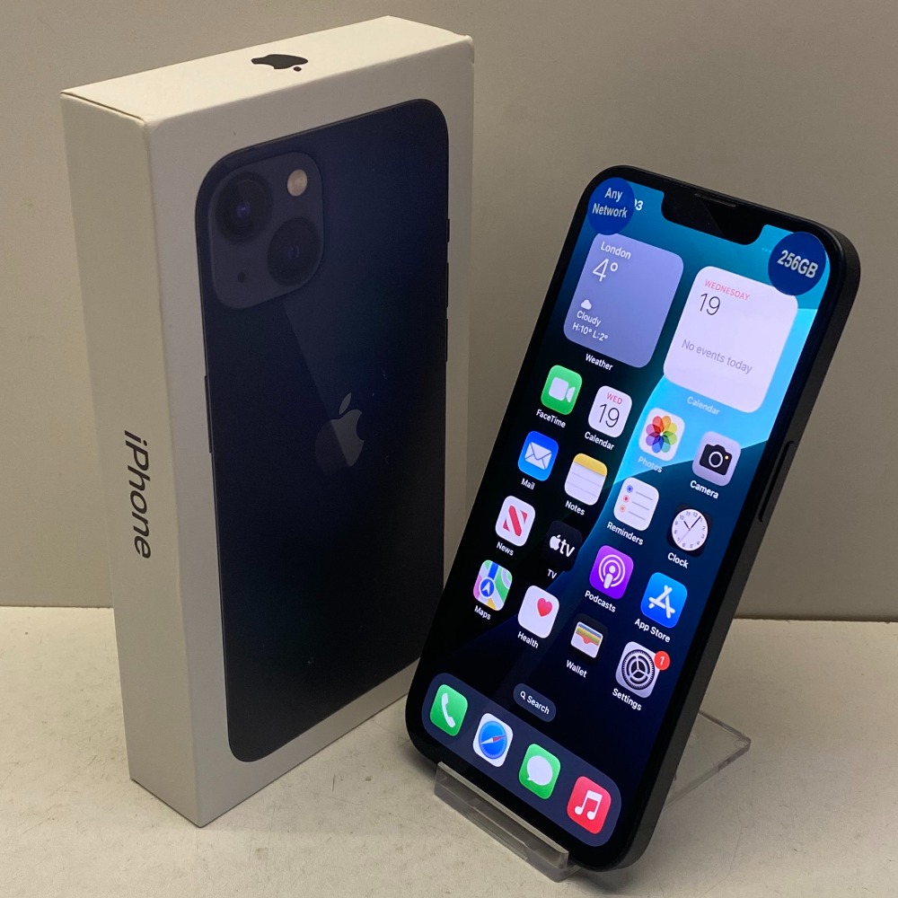 Used Apple iPhone 13 Unlocked Model A2633 256GB in Midnight Boxed ...